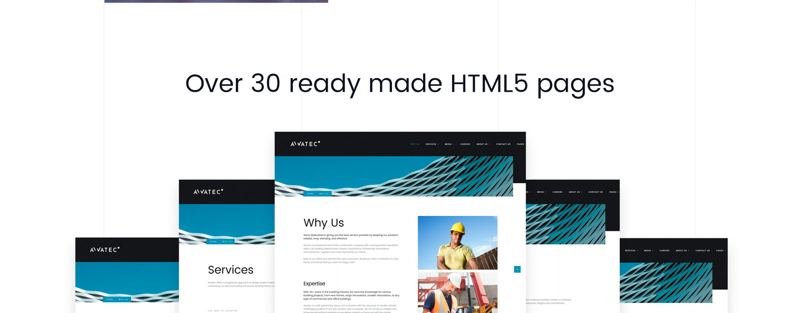 Awatec - Stylish Construction Company Multipage HTML Website Template