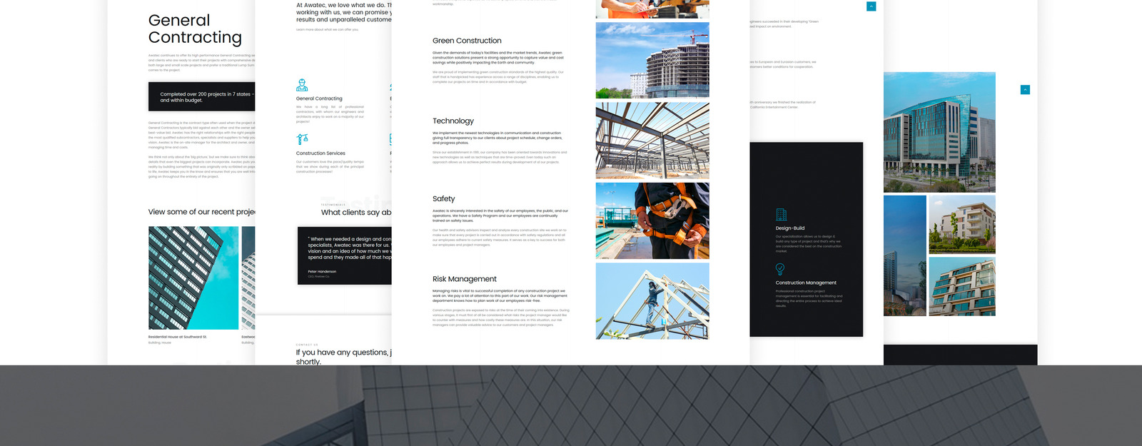 Awatec - Stylish Construction Company Multipage HTML Website Template
