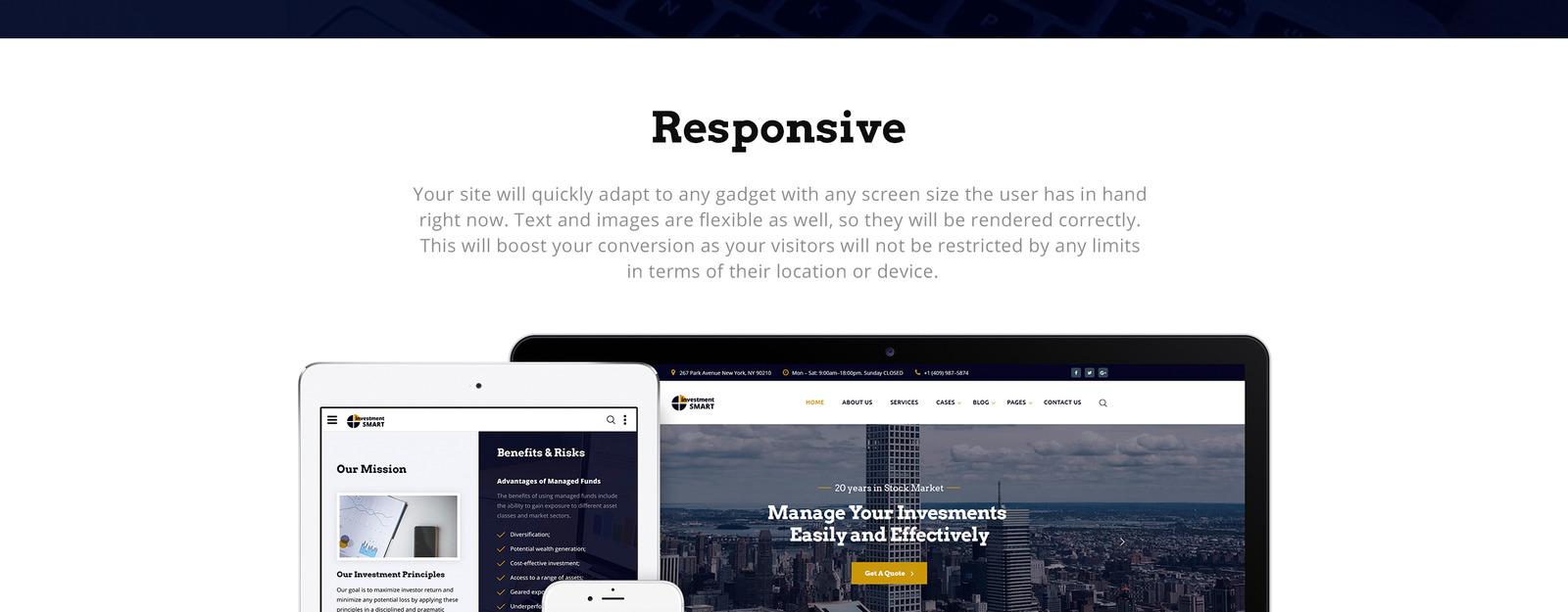 Investment Smart - Investment Management Company Website Template