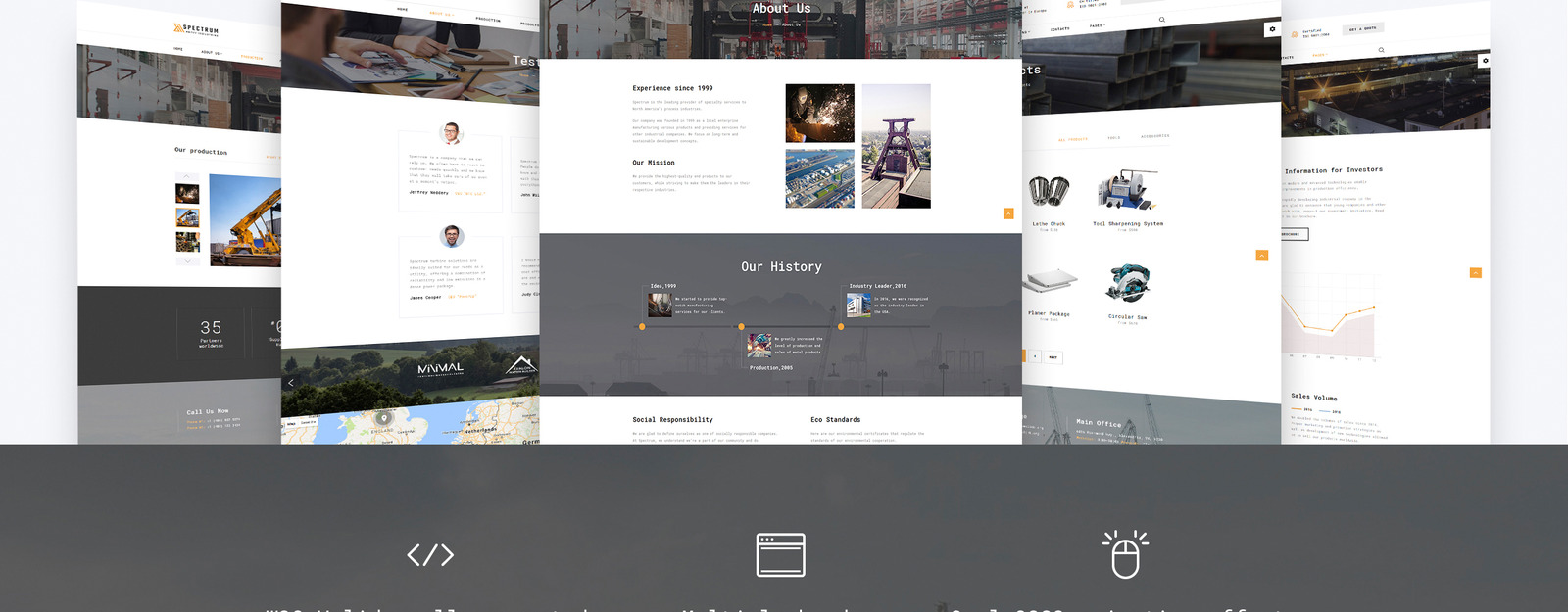 Spectrum - Construction Multipage HTML Website Template