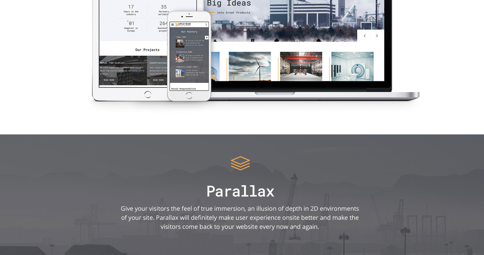Spectrum - Construction Multipage HTML Website Template