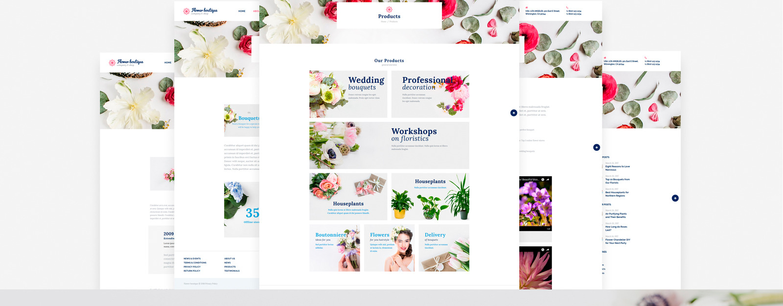 Flower Boutique Multipage HTML5 Website Template