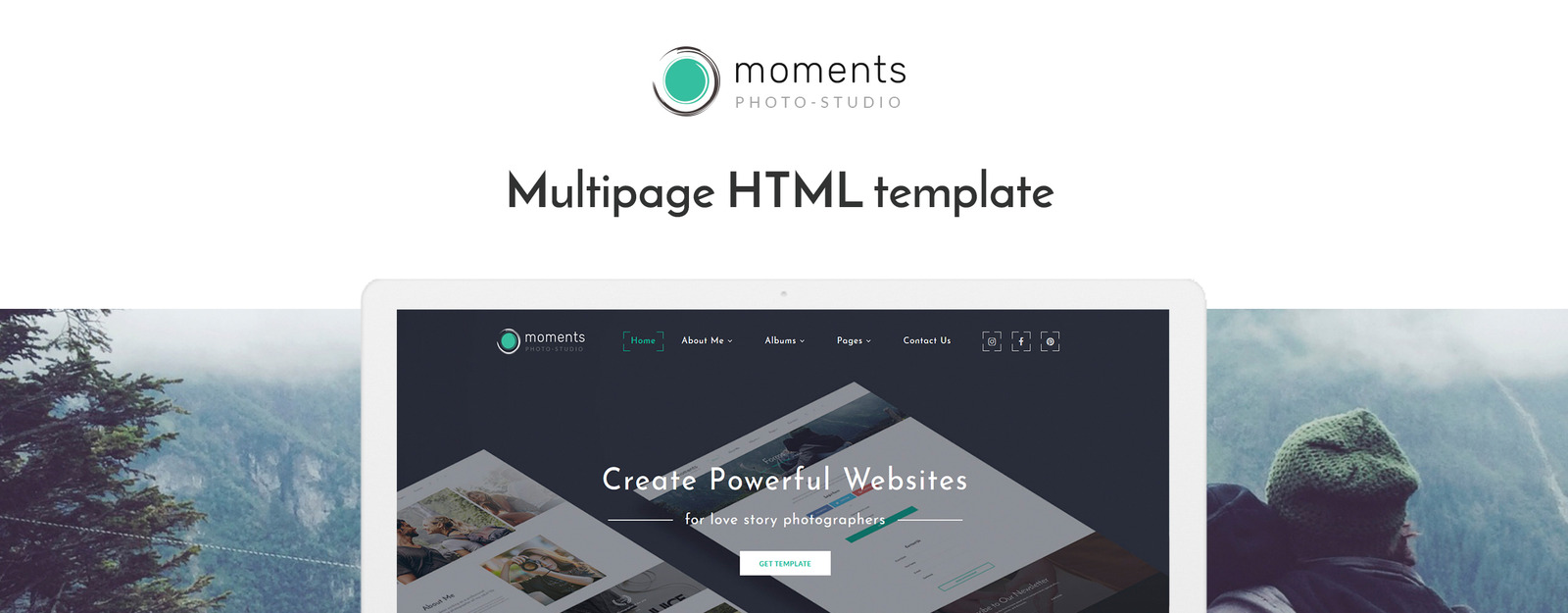 Moments - Photographer Portfolio Multipurpose Website Template