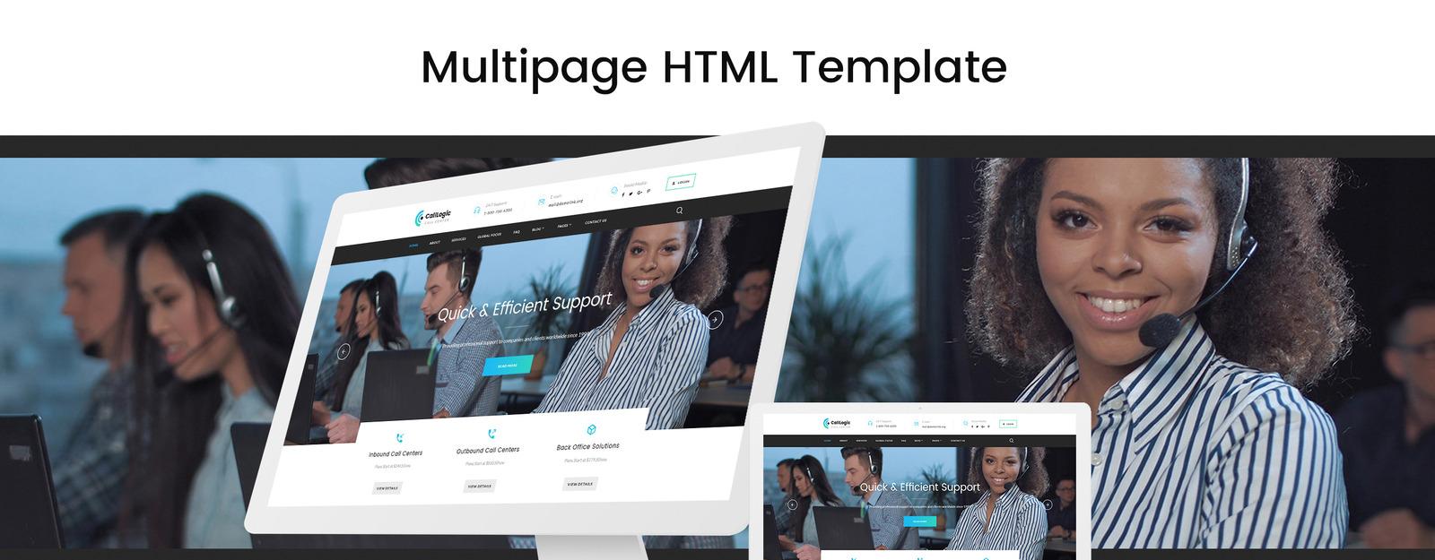 CallLogic - Call Center Multipage HTML5 Website Template