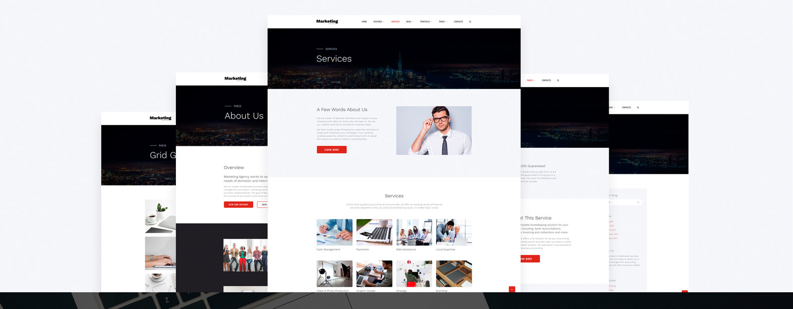 Marketing Agency - Responsive Marketing Agency Multipage Website Template