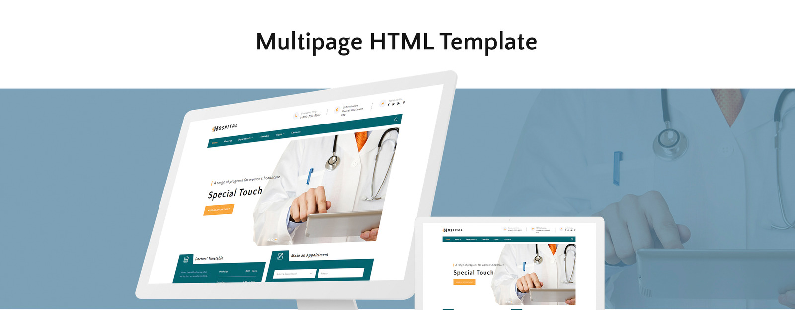 Hospital - Medical Service Multipage HTML5 Website Template