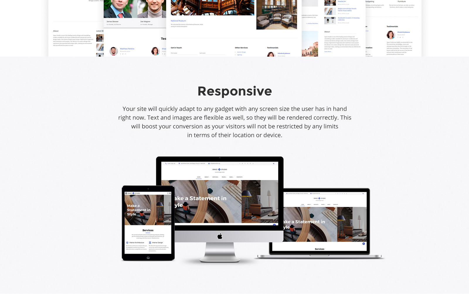 Space Studio - Interior Design Multipage HTML5 Website Template