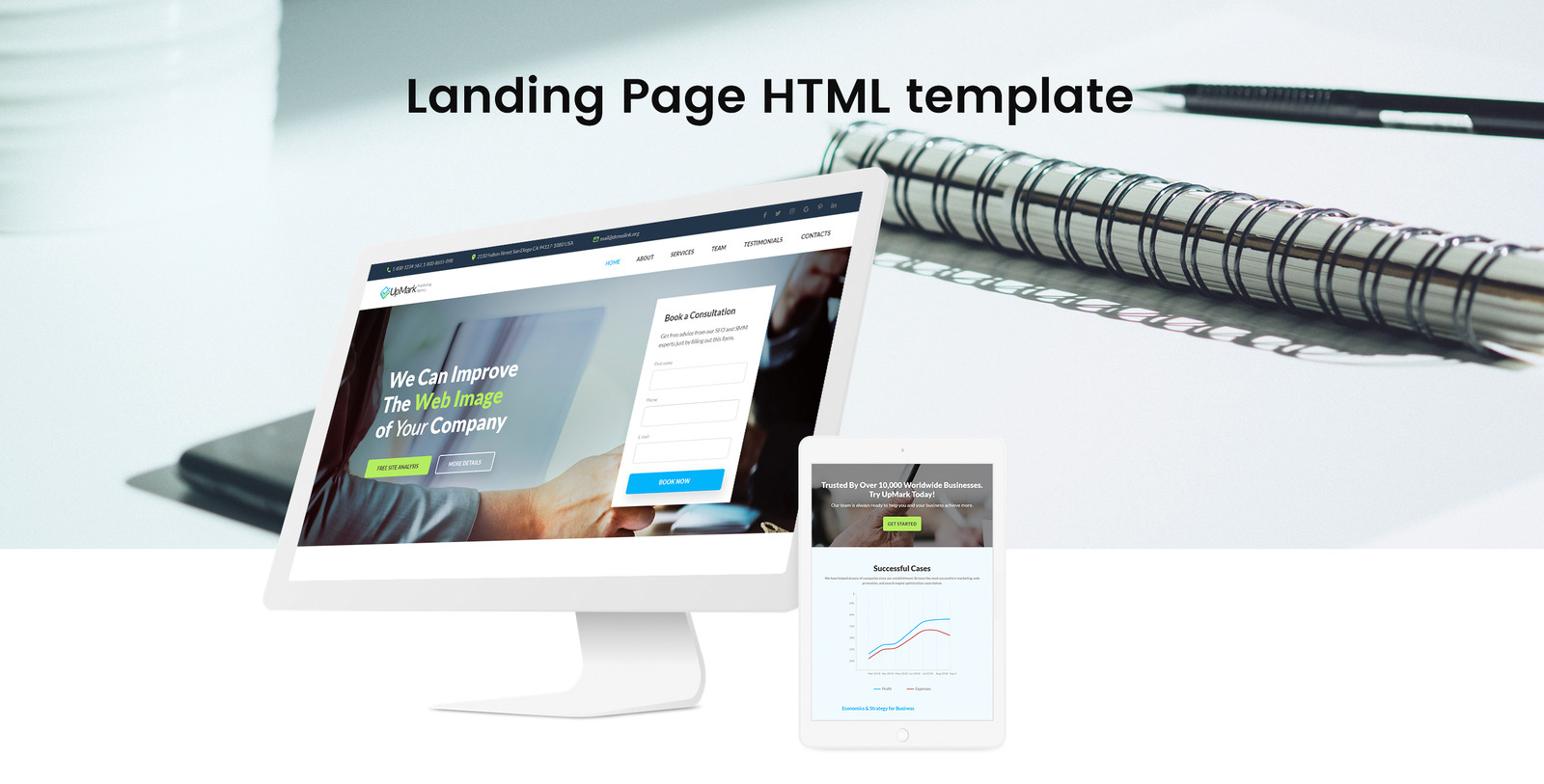 UpMark - Fancy Marketing Agency HTML Landing Page Template