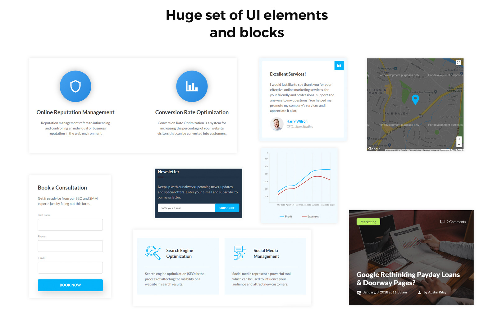 UpMark - Fancy Marketing Agency HTML Landing Page Template