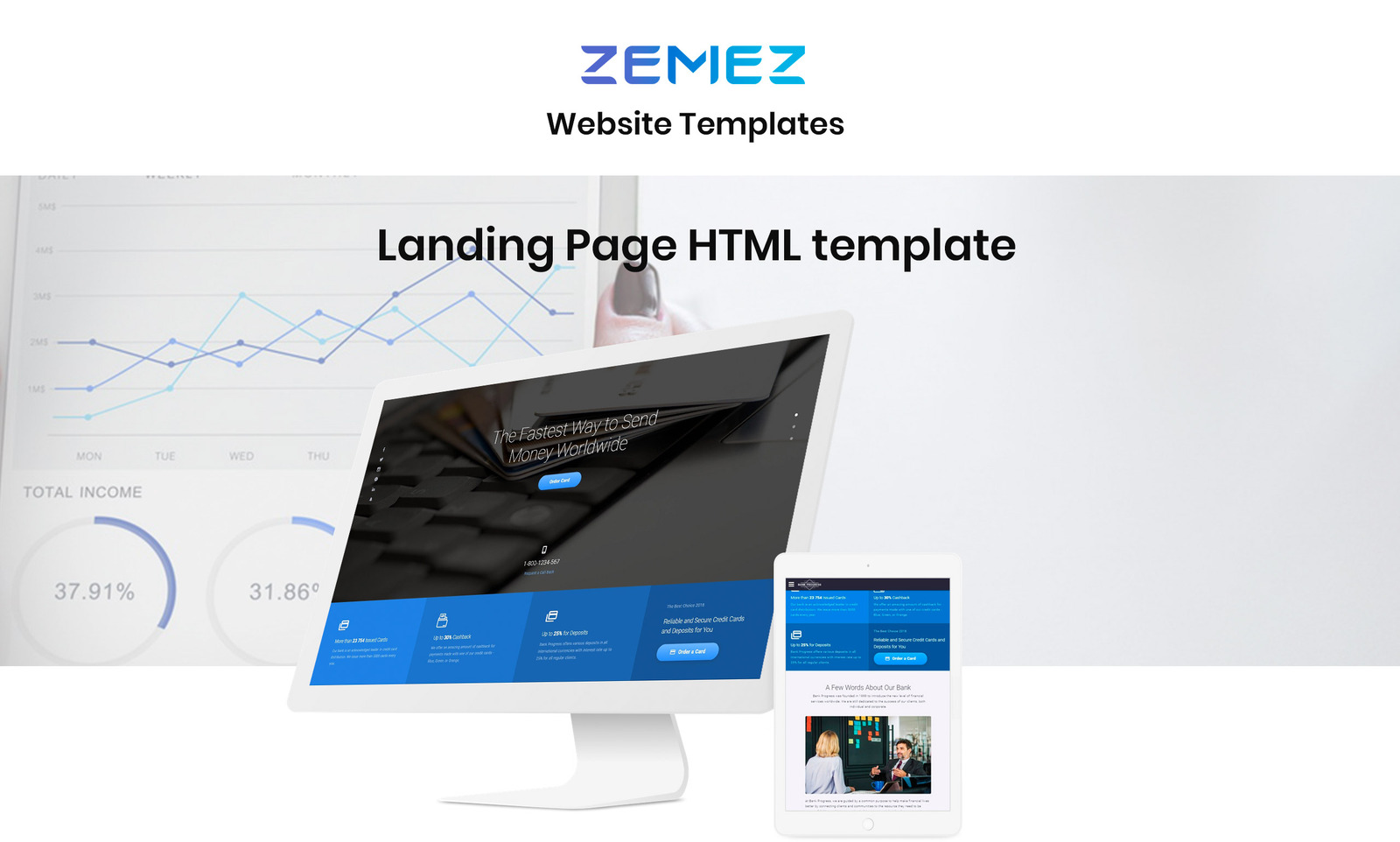 Bank Progress - Solid Bank HTML Landing Page Template