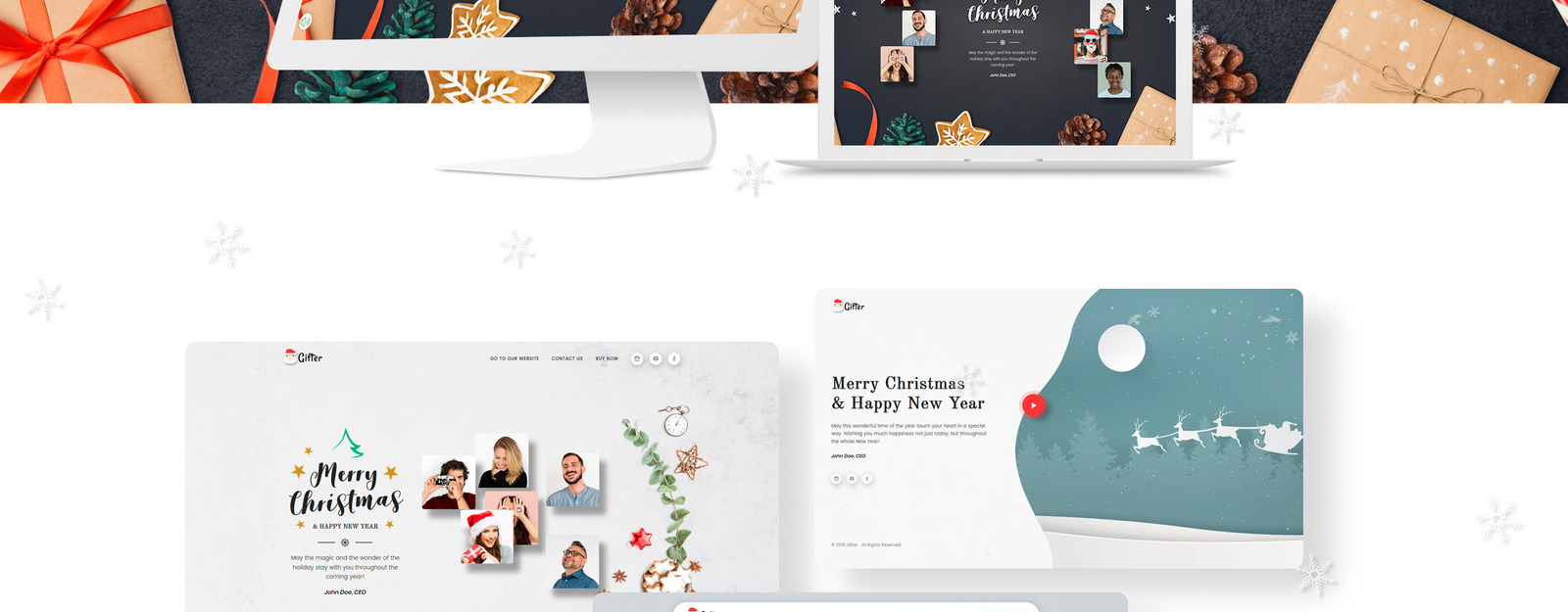 Gifter - Greeting Card HTML Landing Page Template