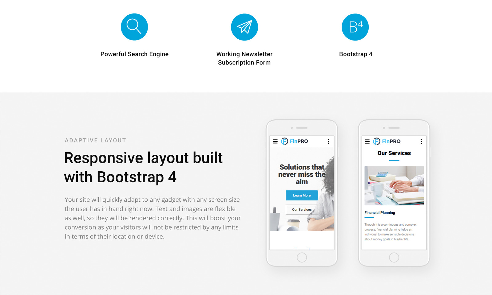 FinPRO - Financial Ready-to-Use Website Template