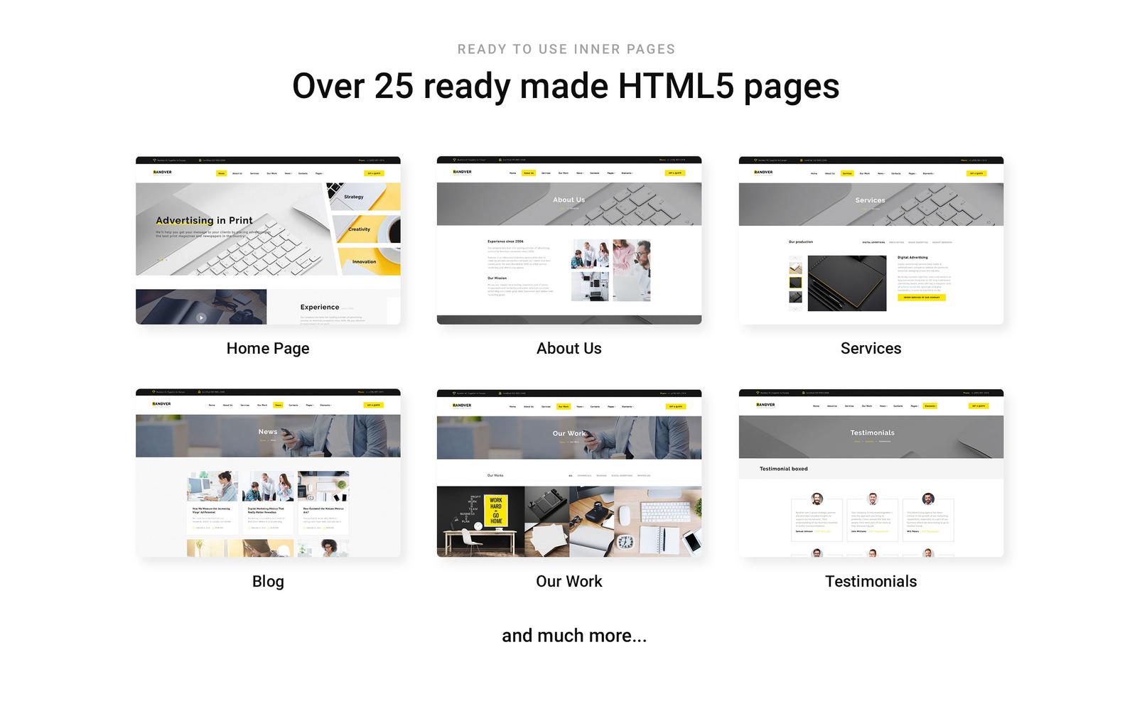 Randver - Advertising Agency HTML5 Website Template