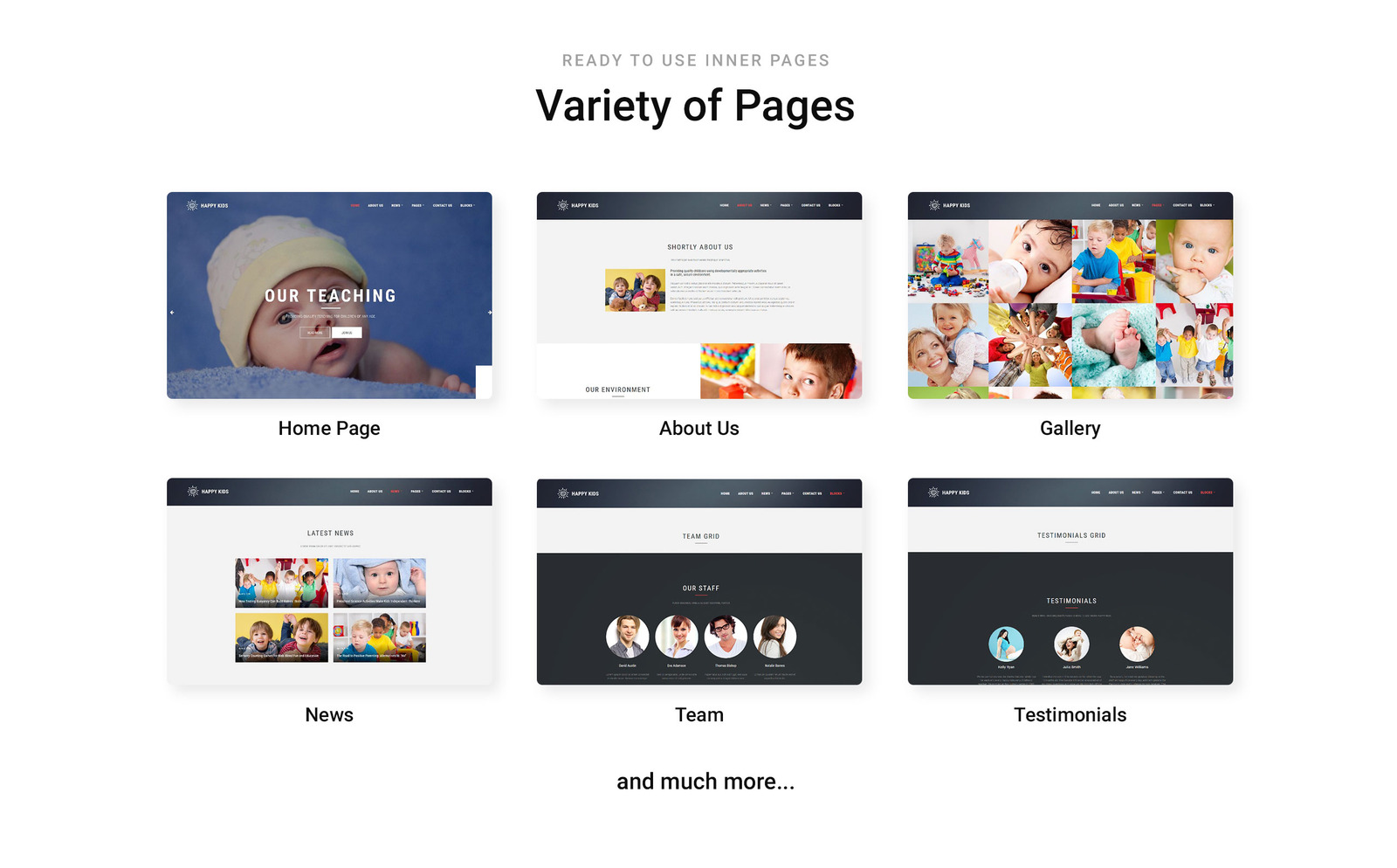 Happy Kids - Nursery Ready-to-Use Website Template