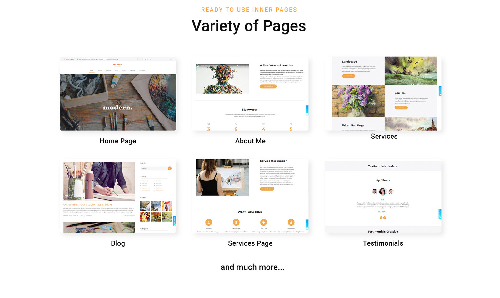 Modern - Portfolio Ready-To-Use Website Template