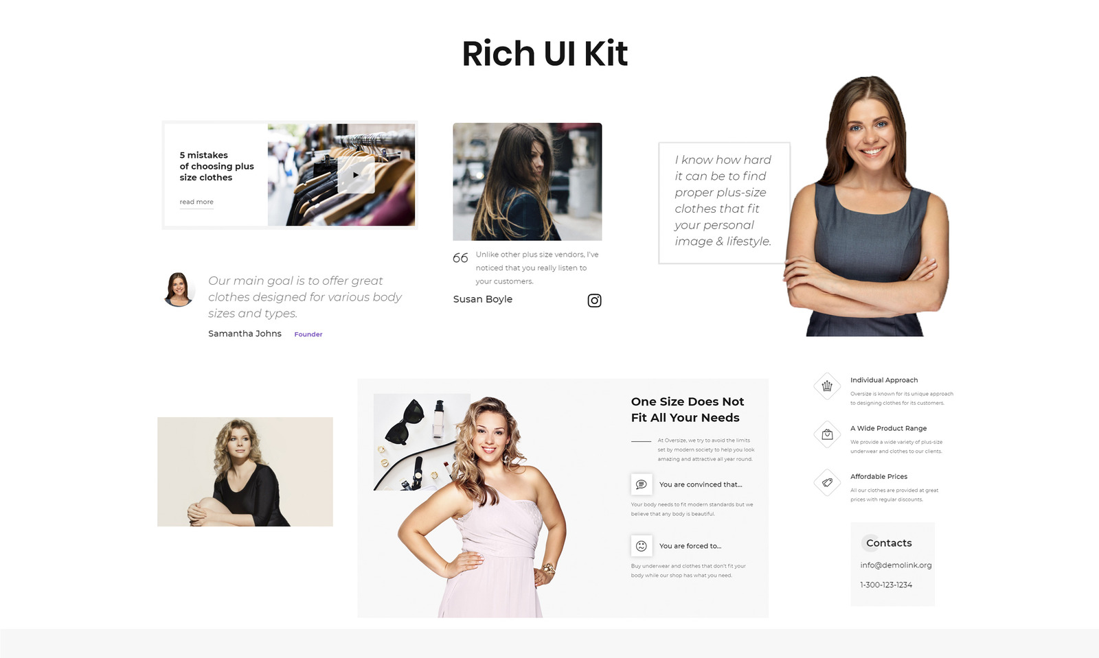Oversize - Fashion One Page Clean Bootstrap HTML Landing Page Template