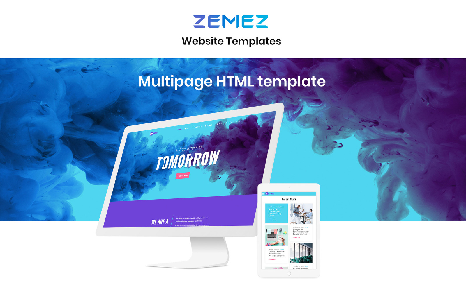 SkyEvents - Event Multipage Creative Bootstrap HTML Website Template