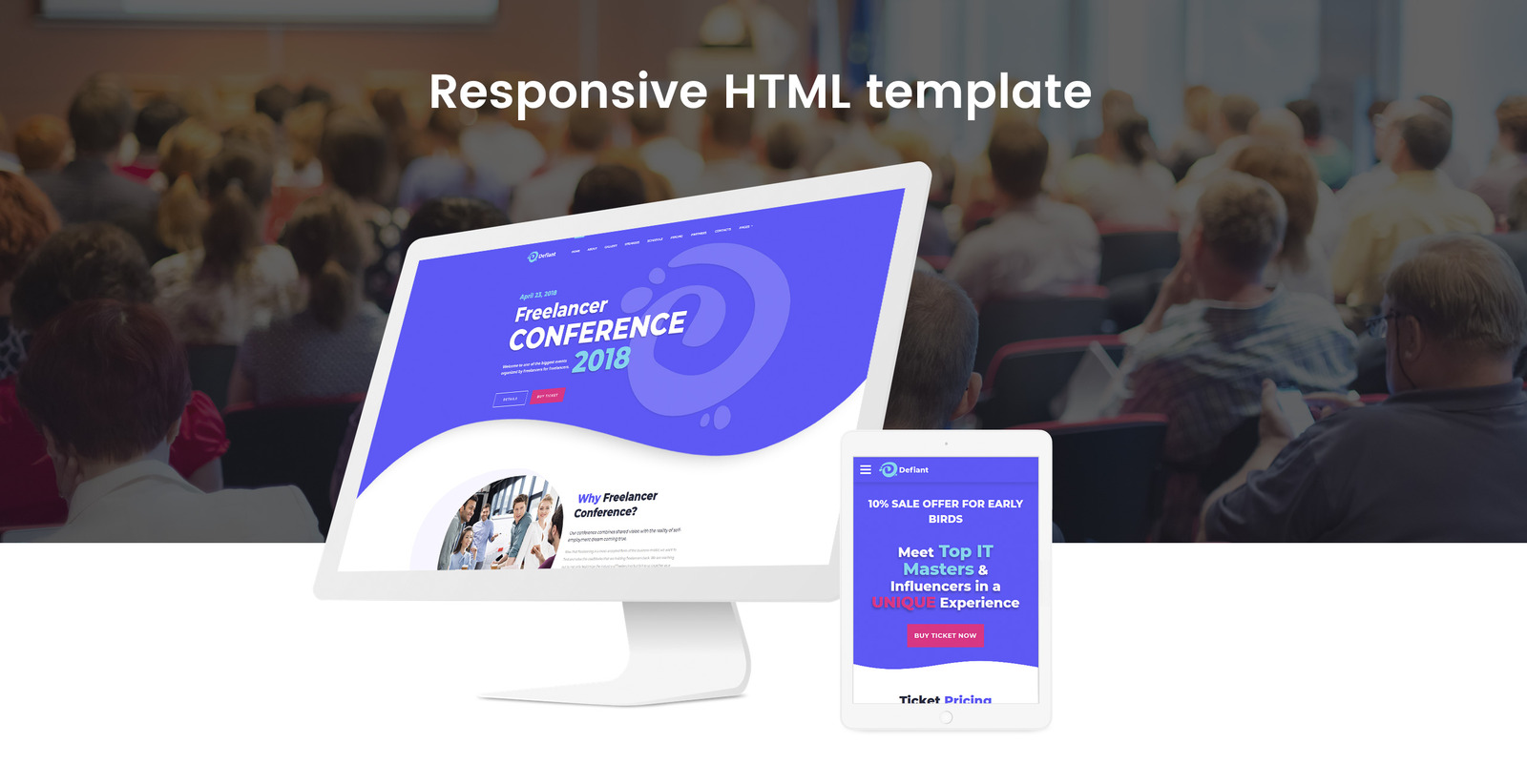 Defiant - Event Responsive Minimal Bootstrap HTML Website Template