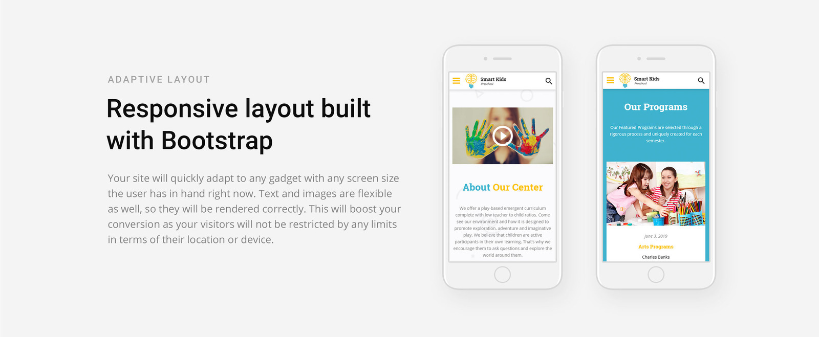 Smart Kids - Kids Center Ready-to-Use Creative HTML Website Template