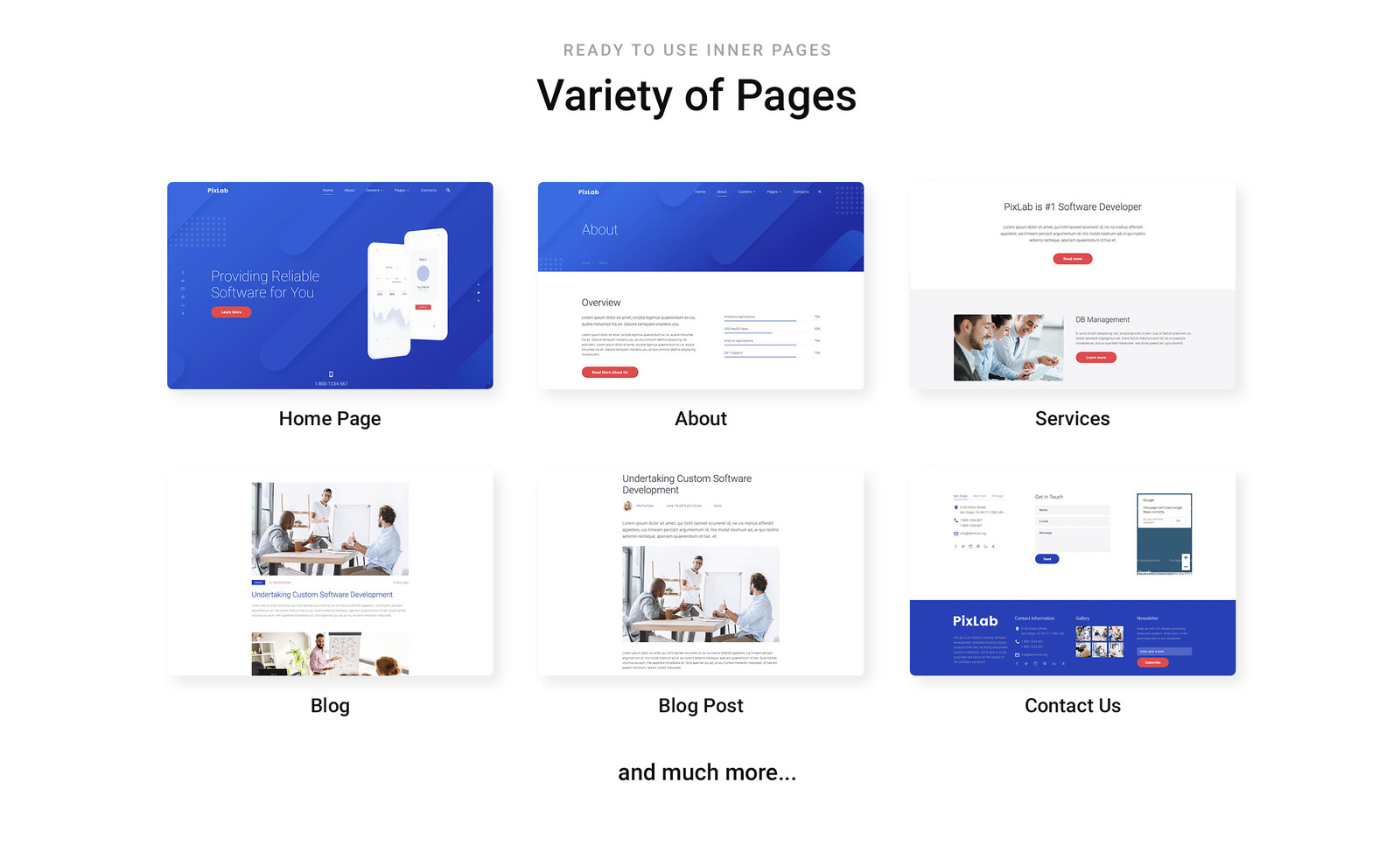 PixLab - Software Company Ready-to-Use Creative HTML Website Template
