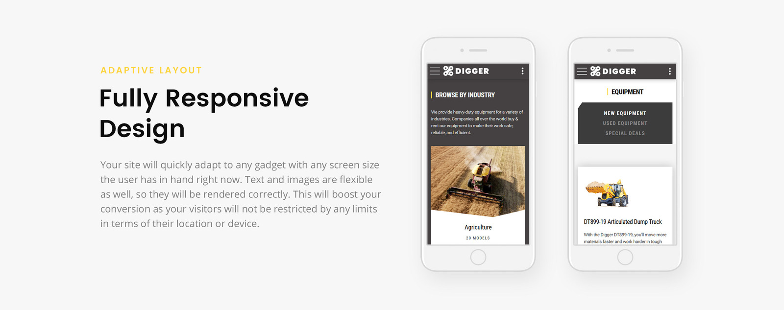 DIGGER - Tools & Equipment Multipage Classic HTML Website Template