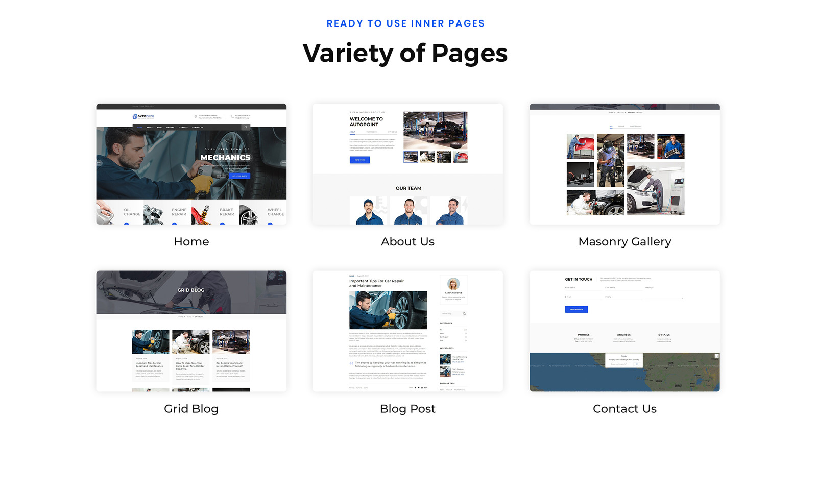 Autopoint - Car Repair Multipage Creative HTML Website Template