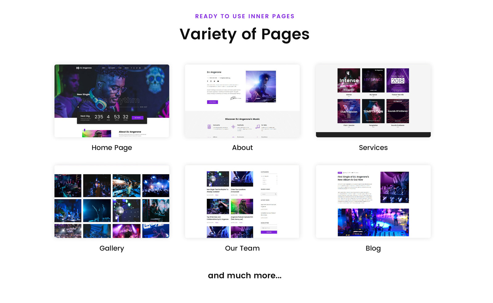 DJ Angerone - Music Multipage Modern HTML Website Template