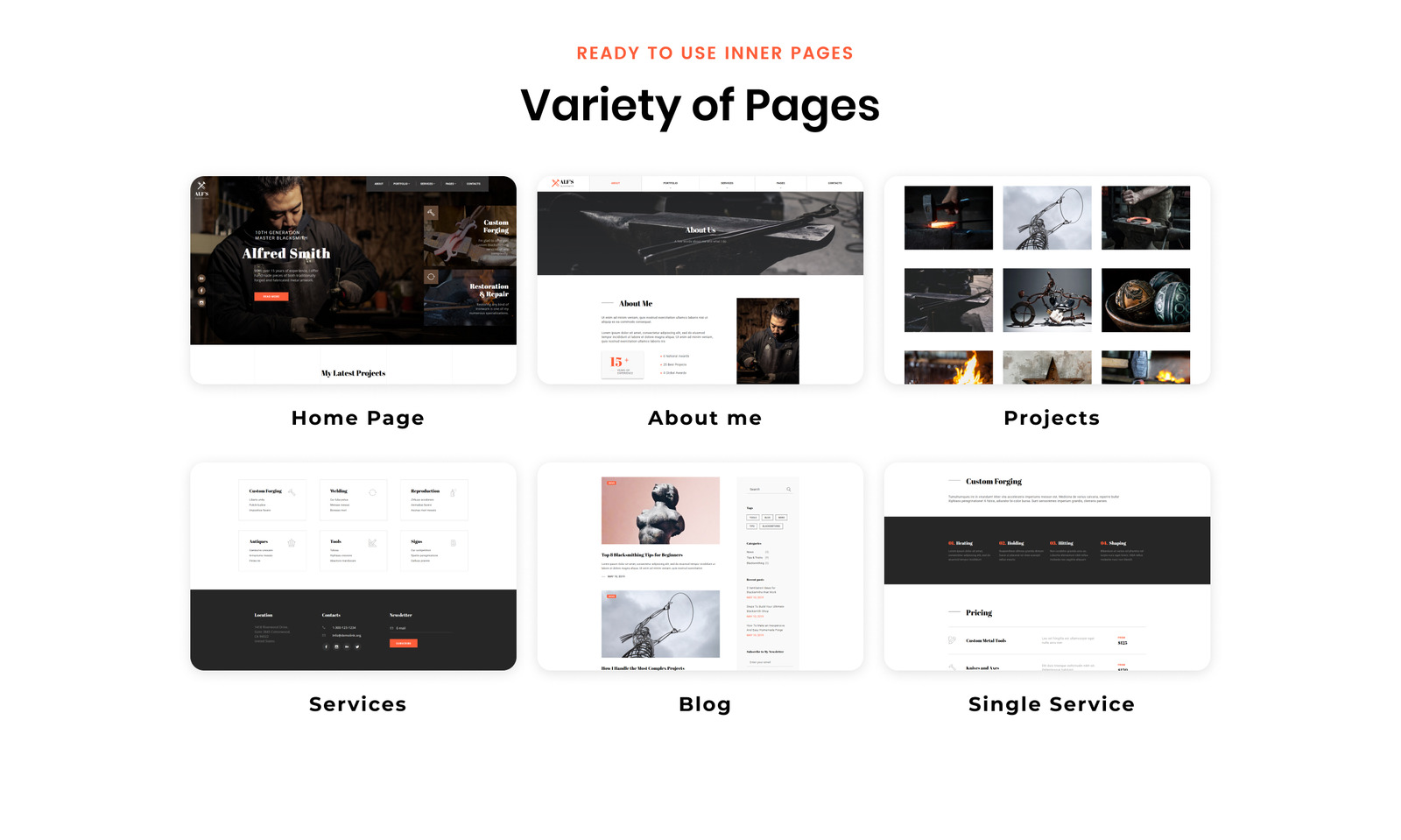 ALF's - Personal Page Modern Multipage HTML Website Template
