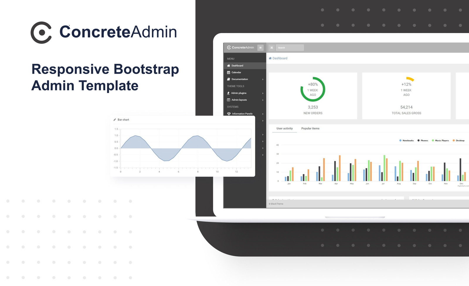 ConcreteAdmin - Clean Dashboard Admin Template