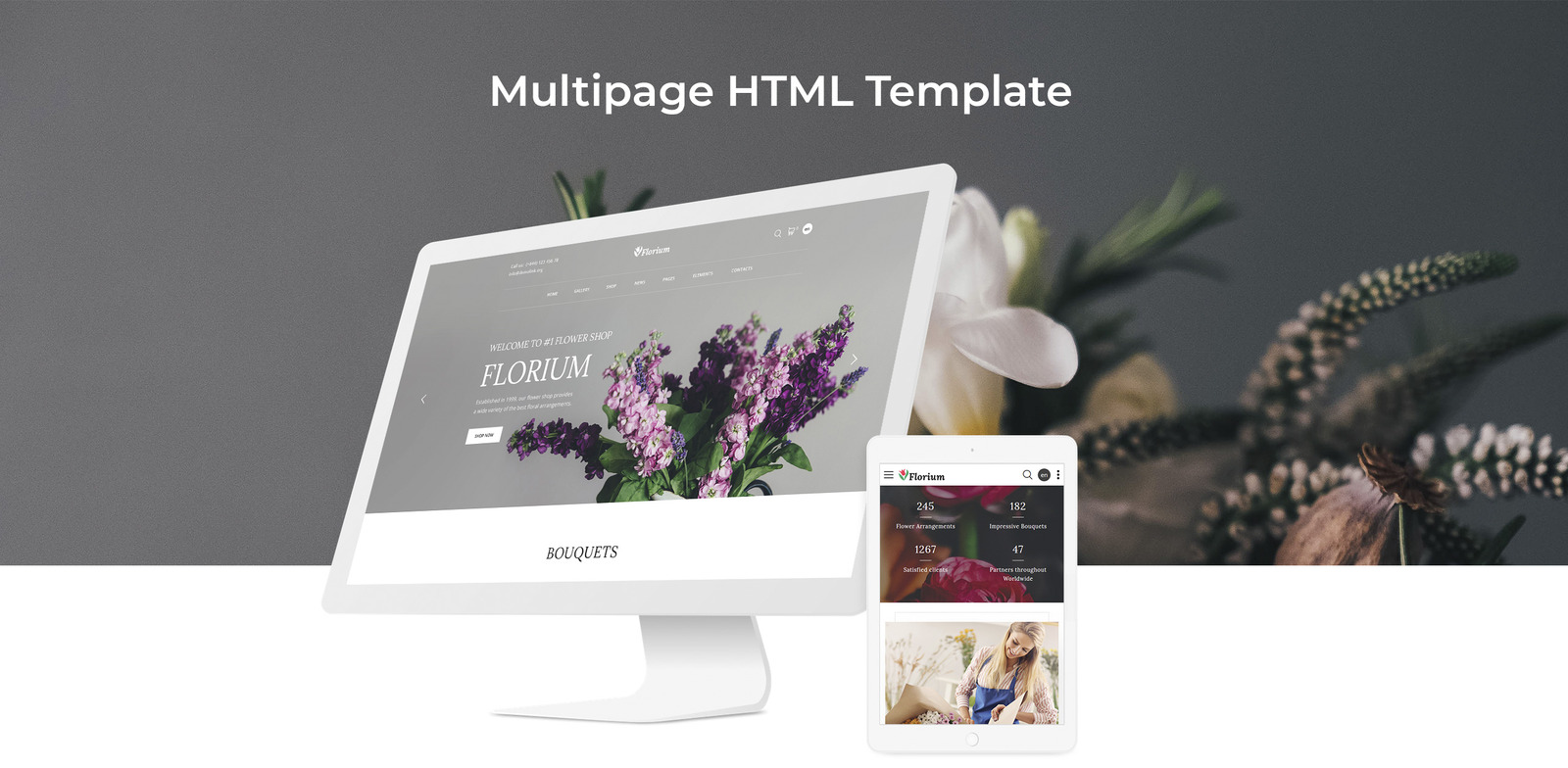 Florium - Flower Store Modern Multipage HTML Website Template
