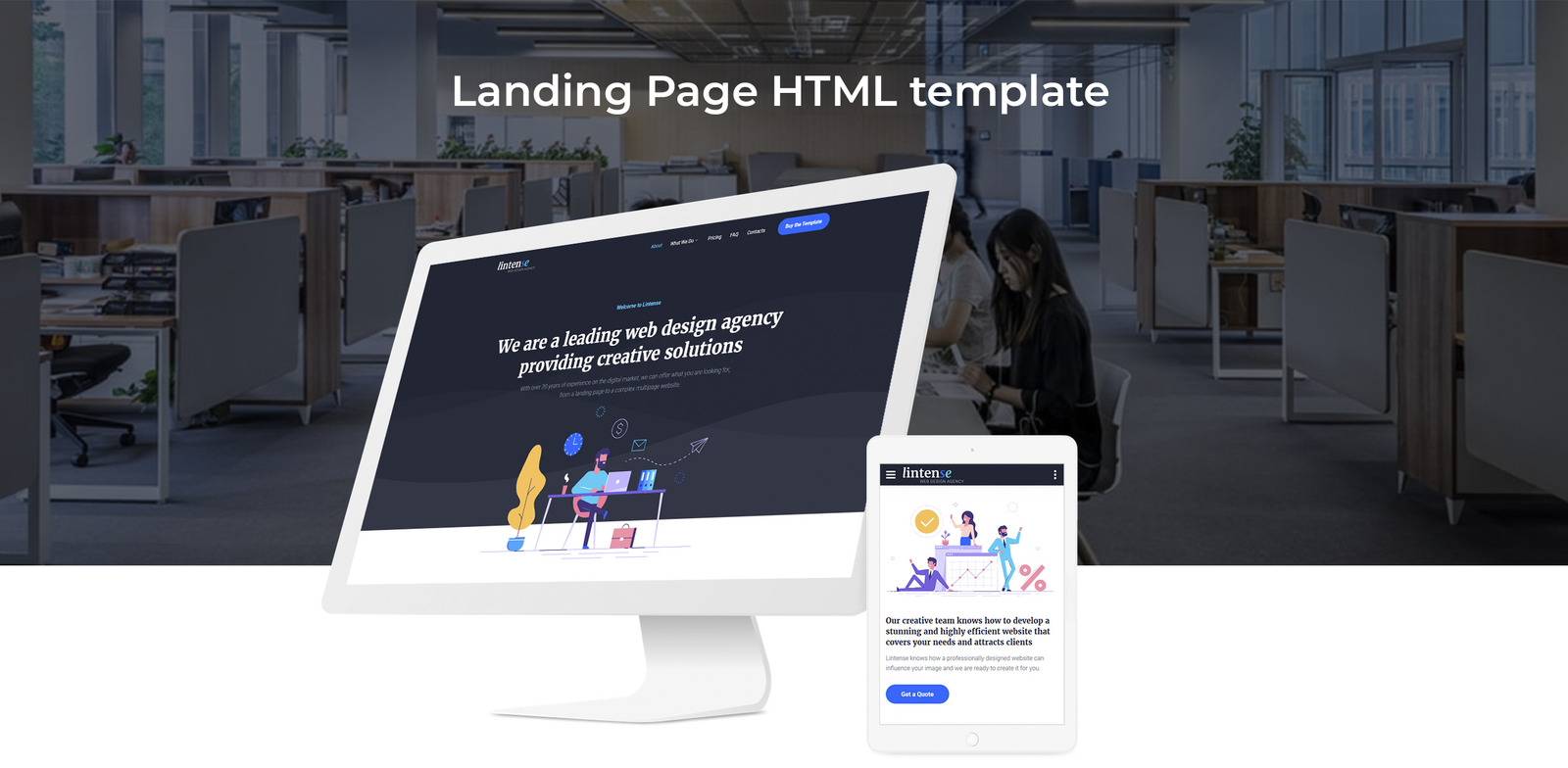 Lintense Corporate - Web Design Agency Creative HTML Landing Page Template