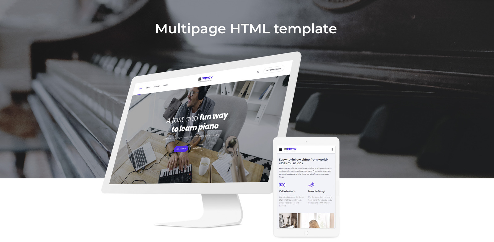 PIWAY - Music School Multipage Clean HTML Website Template