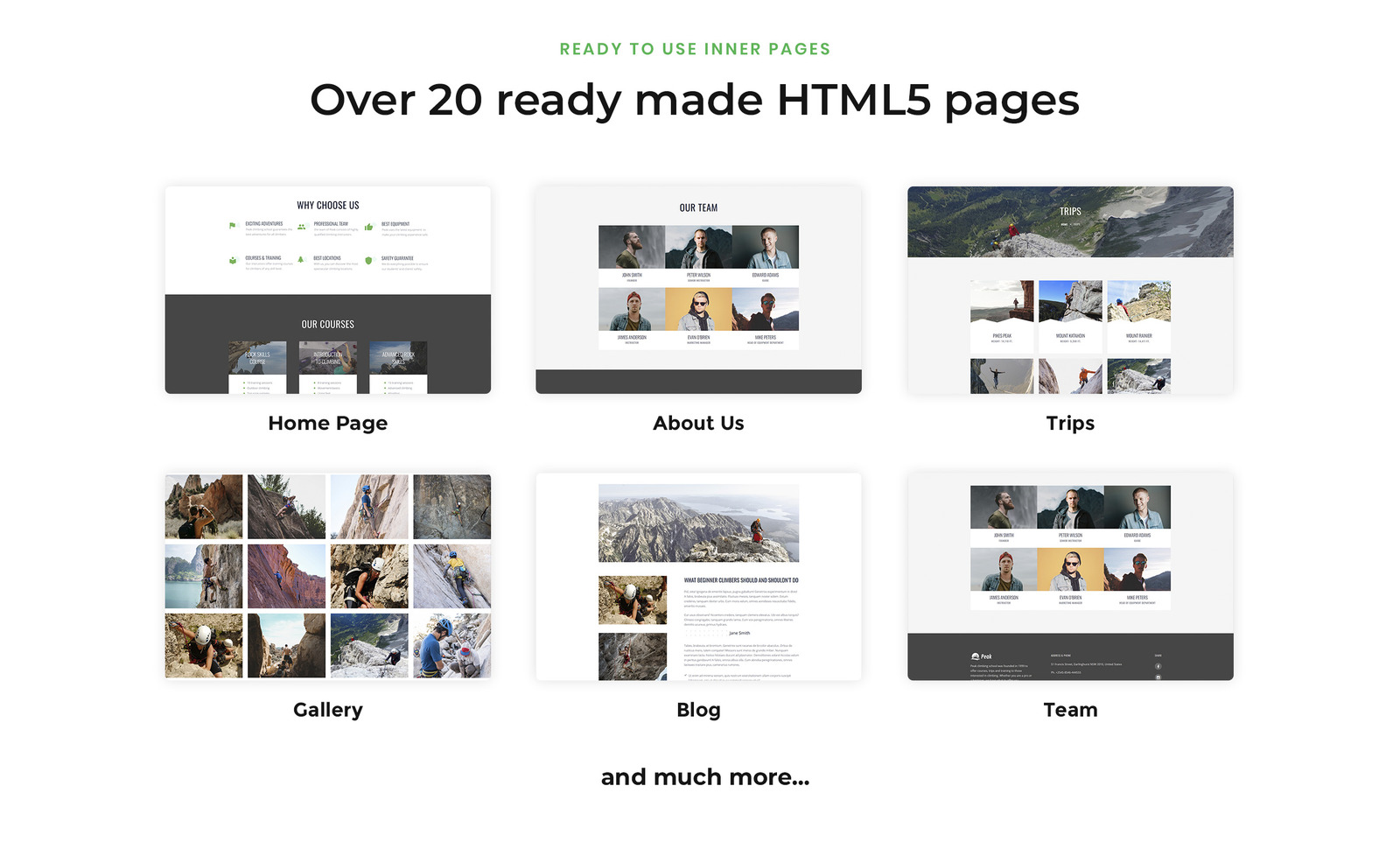 Peak - Climbing Multipage Clean HTML Website Template