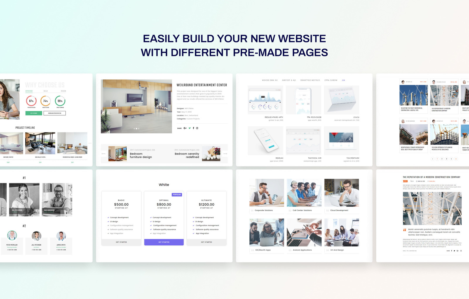 Cute - Universal Multipurpose Creative HTML Website Template