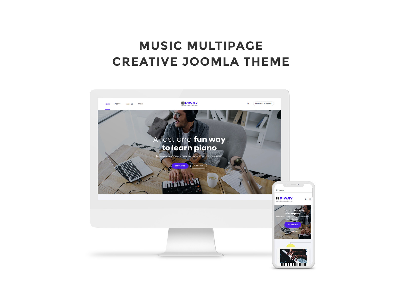 Piway - Music Multipage Creative Joomla Template