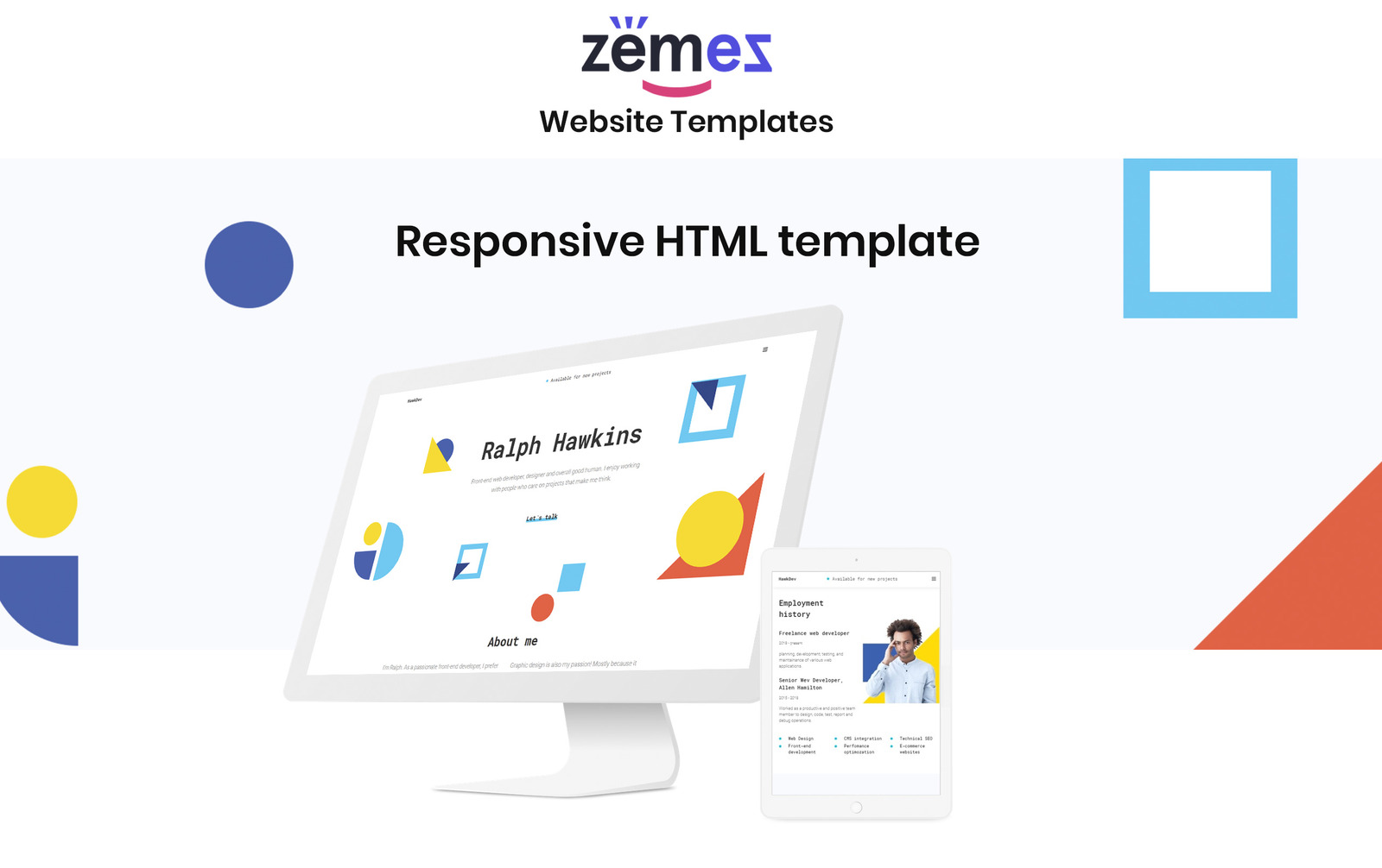 HawkDev - Web Developer Portfolio Website Template