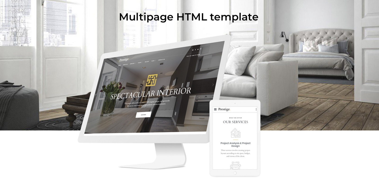 Prestige - Interior Design Studio Website Template