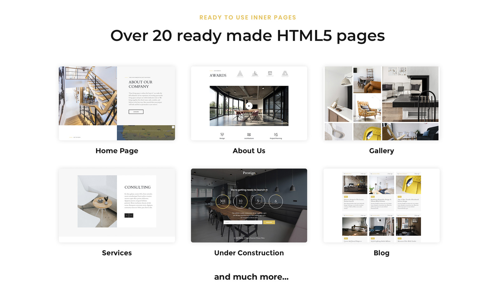 Prestige - Interior Design Studio Website Template