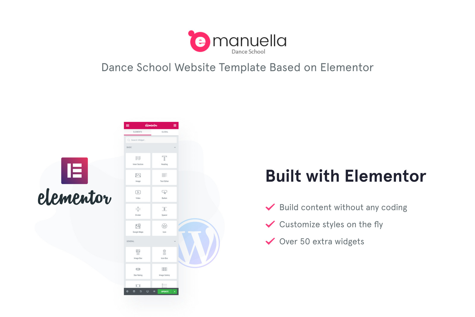 Emanuella - Dance School Responsive WordPress Theme