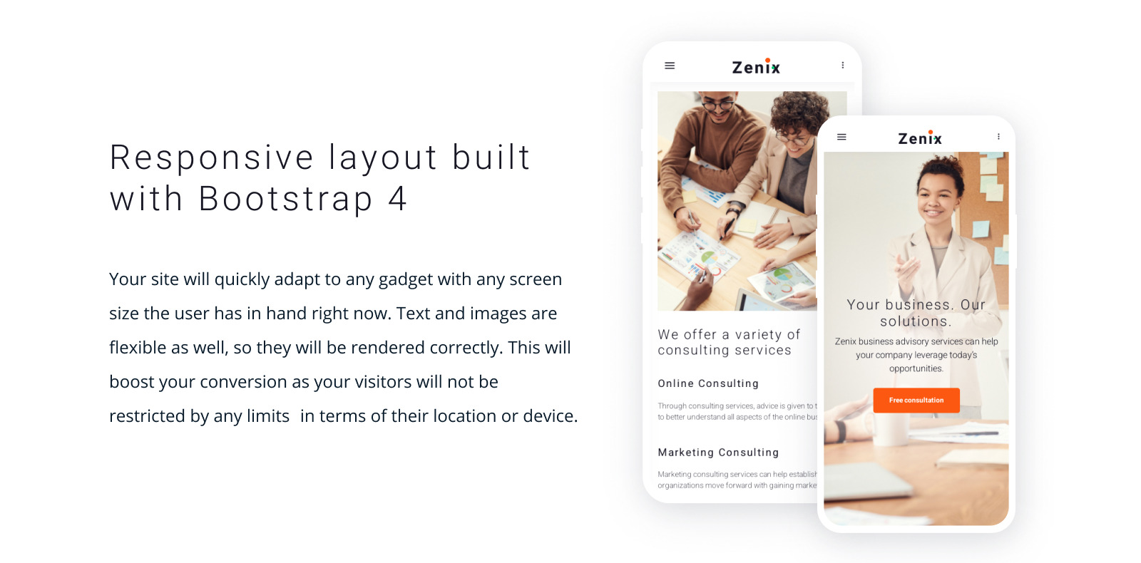 Zenix - Business Consulting HTML Website Template