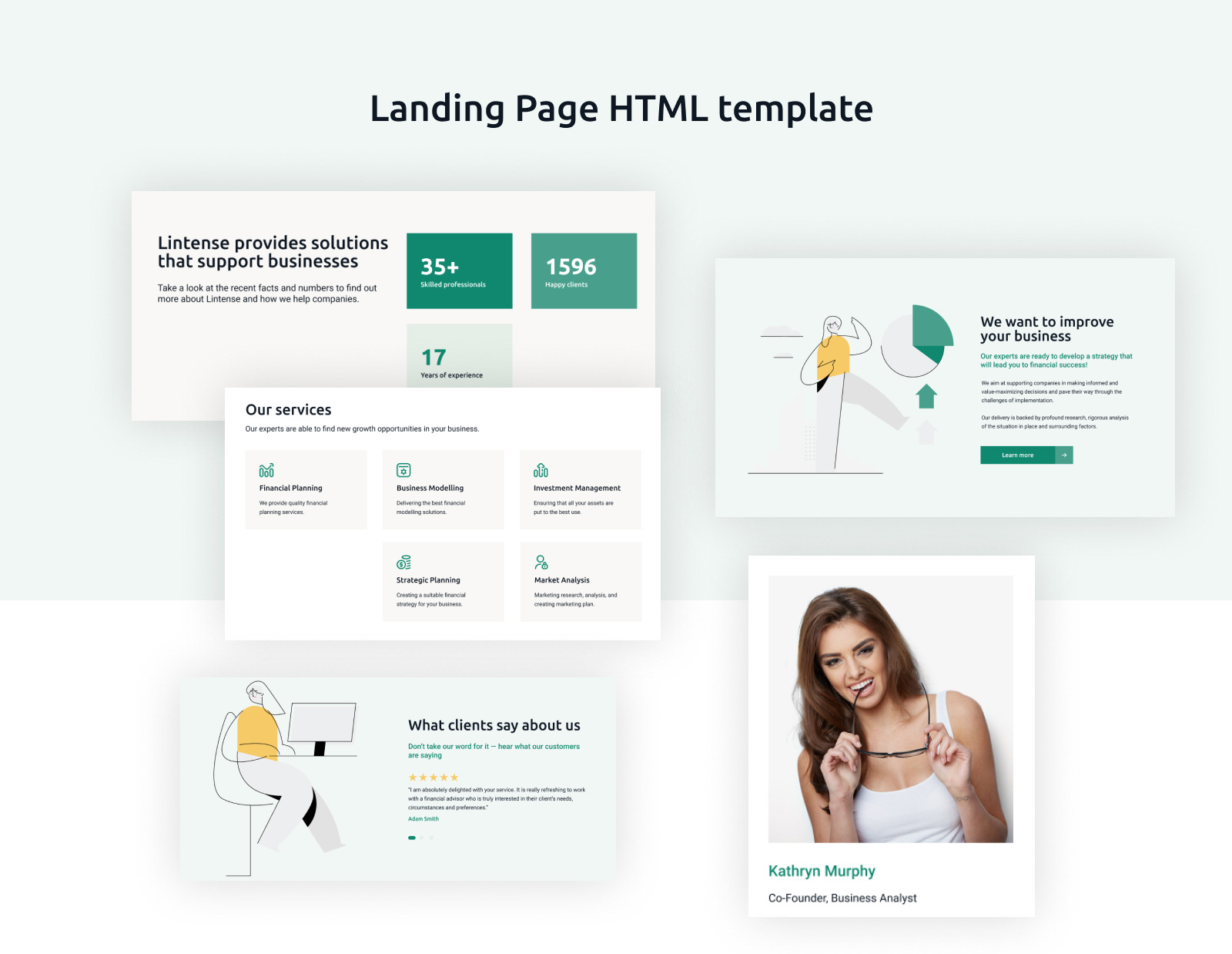 Lintense Financial Advisor - Business HTML Landing Page Template