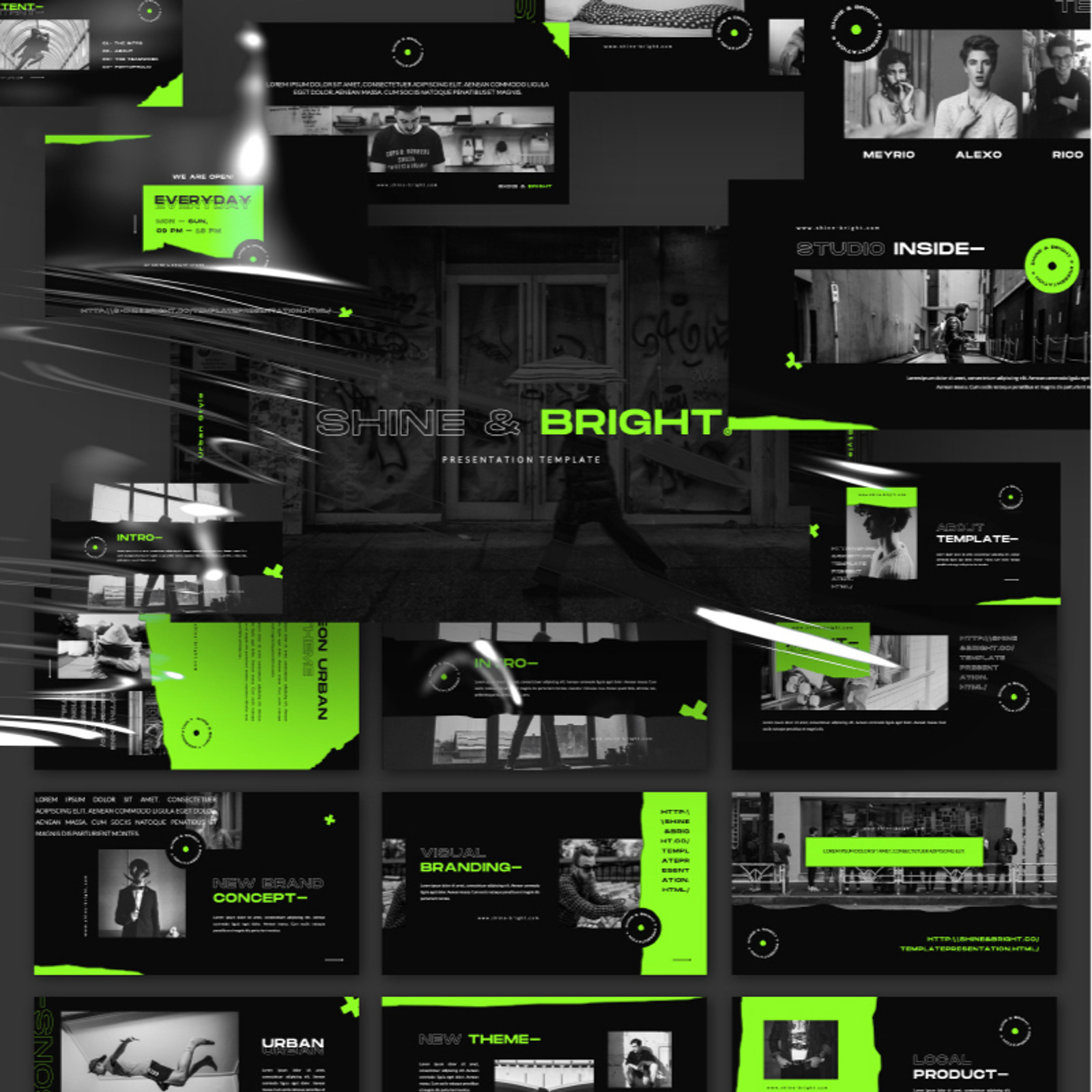 SHINE_BRIGHT PowerPoint template #100918 - TemplateMonster