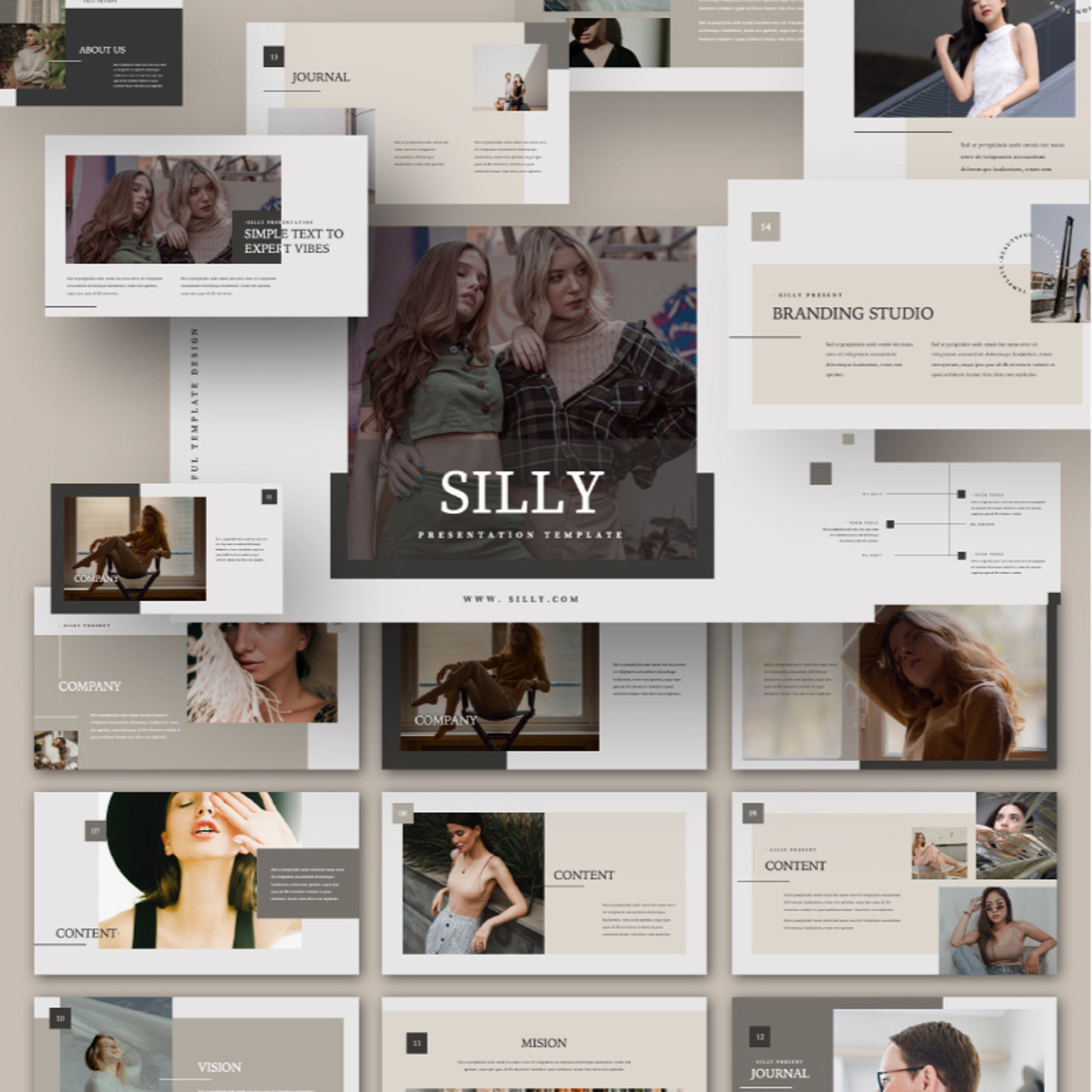 Silly Presentation PowerPoint template - TemplateMonster