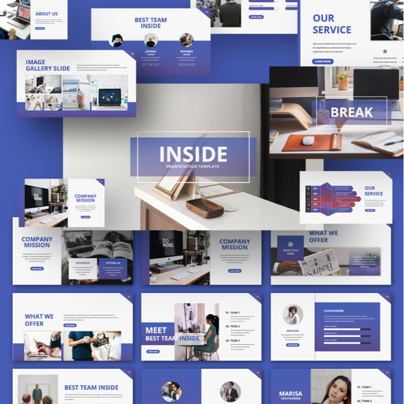 Inside Presentation PowerPoint template - TemplateMonster