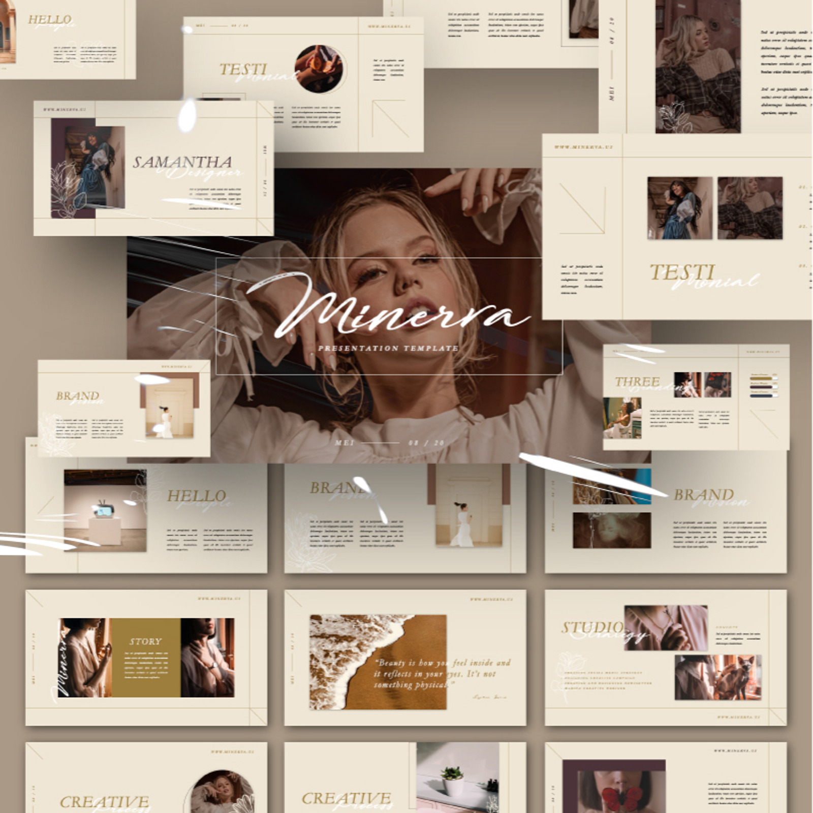 Minerva Presentation PowerPoint template - TemplateMonster