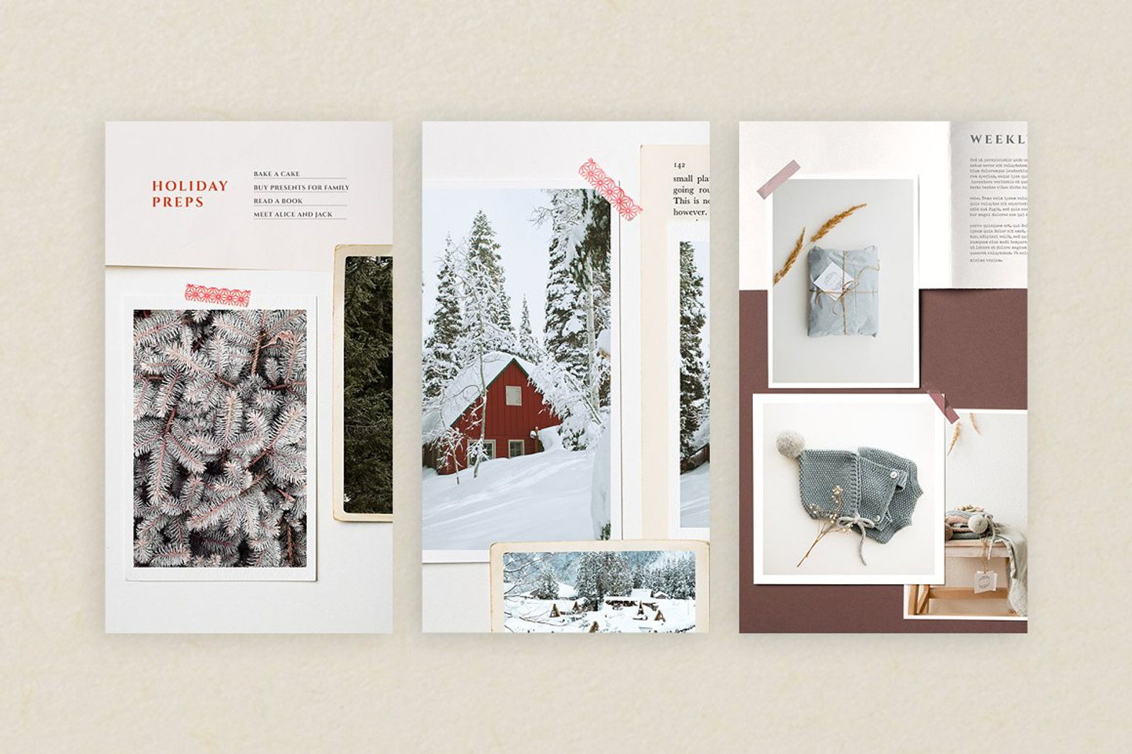 Paper Moodboard - Kit Social Media Template - TemplateMonster