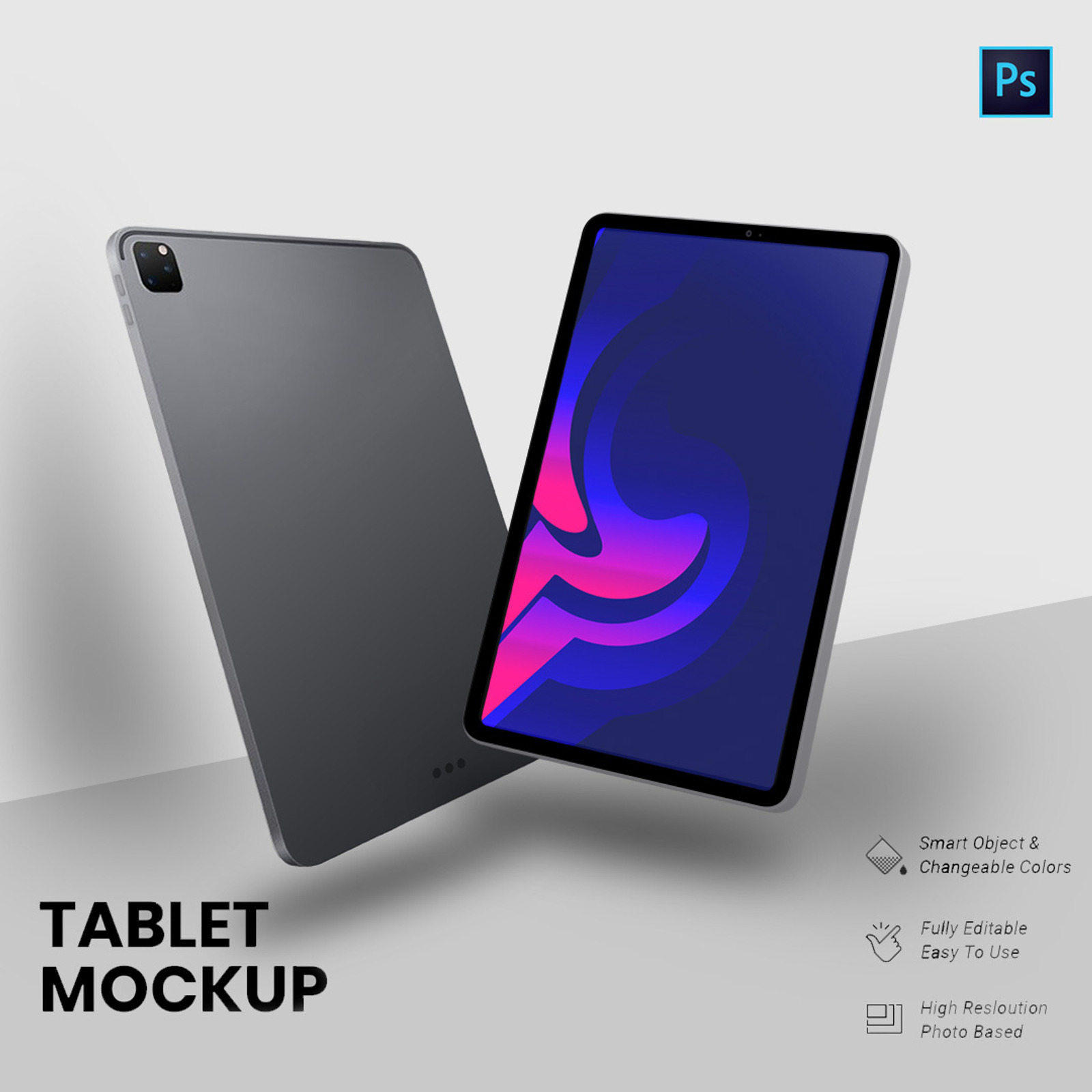 Tablet product mockup #146324 - TemplateMonster