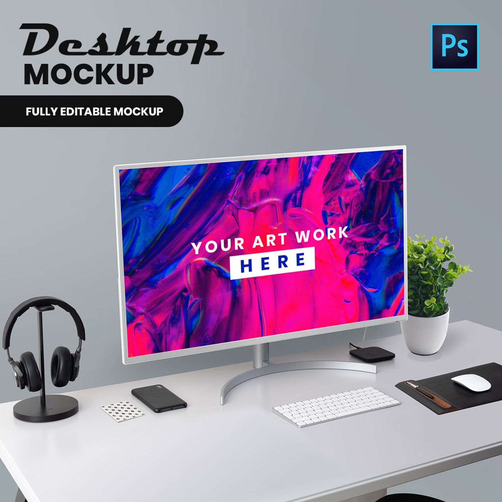 Desktop product mockup #147016 - TemplateMonster