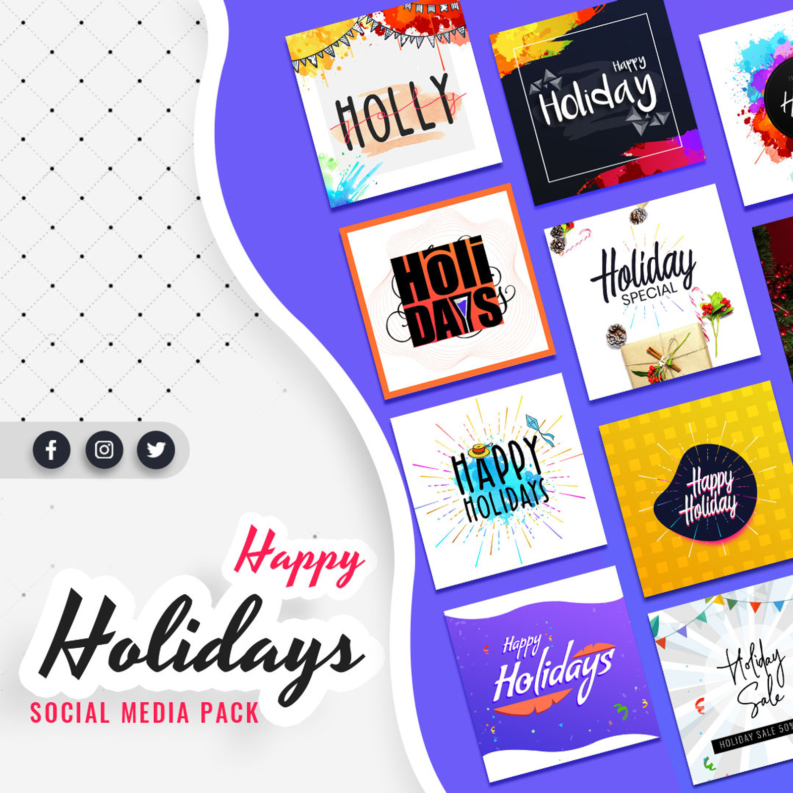 Holiday Social Media Template #147034 - TemplateMonster