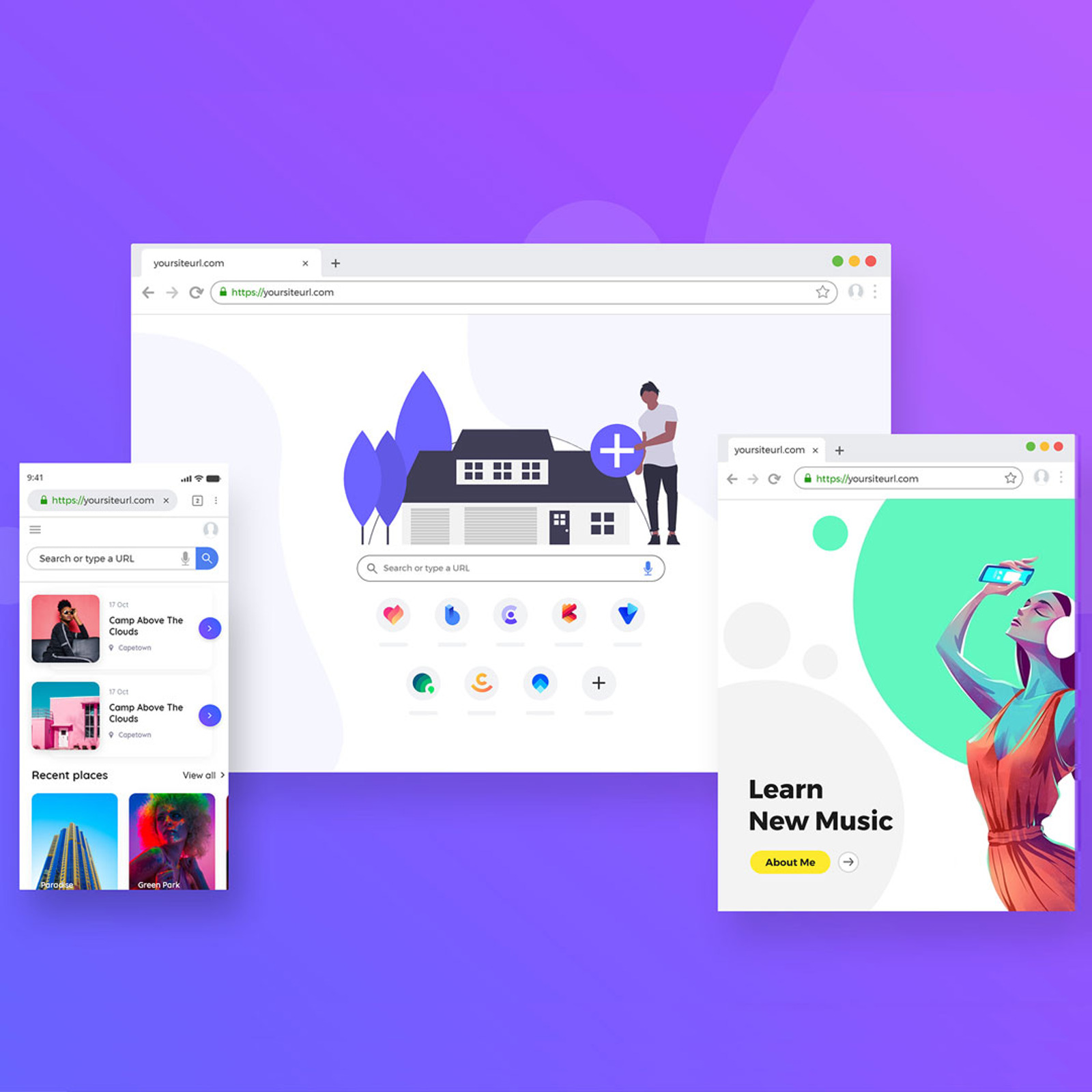 Browser Window Frame product mockup #148938 - TemplateMonster